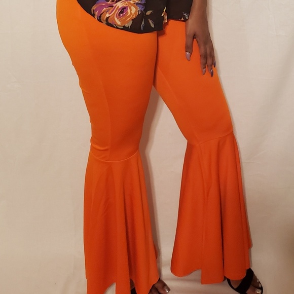 Pants & Jumpsuits | Orange You Cute Orange Bellbottoms | Poshmark